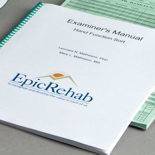 Hand Function Sort Examiners Manual – Matheson Development