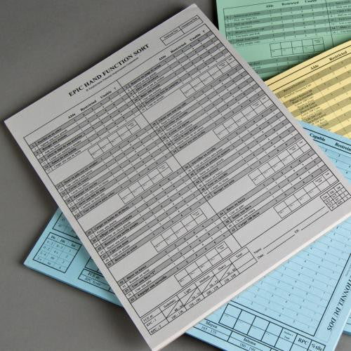 Hand Function Sort Replacement Answer Pads - SPANISH – Matheson Development
